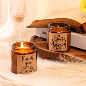 10 Jars Thank You Candles 3.5 oz Scented Inspirational Candle Gift Appreciation Gift Candles Gratitude Gift for Women Friends Mom Coworkers Teachers Employees Presents