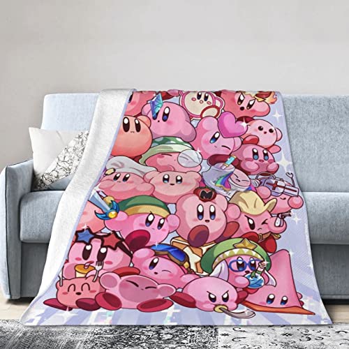 Cartoon Anime Throw Blanket, Flannel Blanket, Soft Lightweight Warm All-Season Blanket for Bed, Couch, Sofa 50"x40"