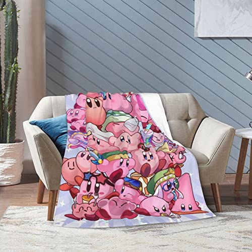 Cartoon Anime Throw Blanket, Flannel Blanket, Soft Lightweight Warm All-Season Blanket for Bed, Couch, Sofa 50"x40"