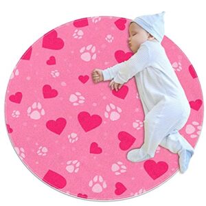 area rugs for living room rug mat,hearts paw dog pink,decor bedroom rug floor carpet home soft area rug