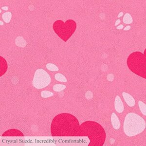 Area Rugs for Living Room Rug Mat,Hearts Paw Dog Pink,Decor Bedroom Rug Floor Carpet Home Soft Area Rug