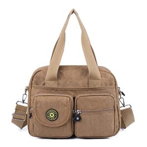 gladdon women’s multicolor canvas large leisure bag shopping and travel, khaki