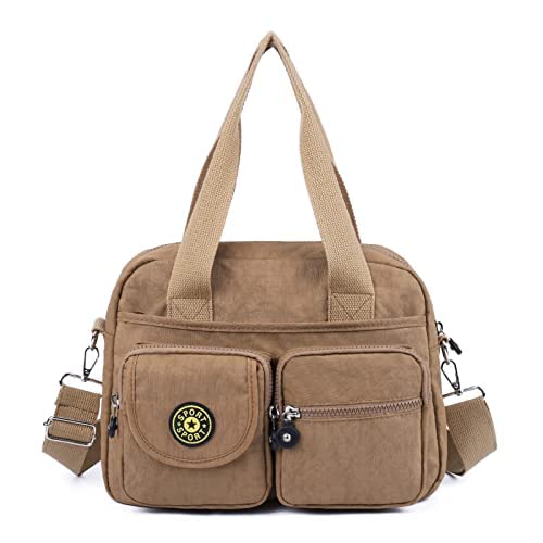 Gladdon Women's Multicolor Canvas Large Leisure Bag Shopping and Travel, Khaki