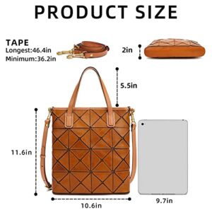 BRIRT Genuine Leather Women Tote Handbags Satchel Hobo Bag Womens Crossbody Bags (Brown)…