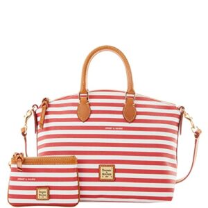 dooney & bourke sullivan coated cotton satchel with med wristlet