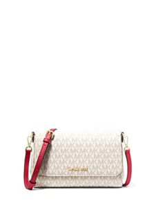 michael kors medium logo convertible crossbody bag purse handbag (chili multi)