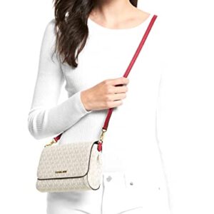 Michael Kors Medium Logo Convertible Crossbody Bag Purse Handbag (CHILI MULTI)