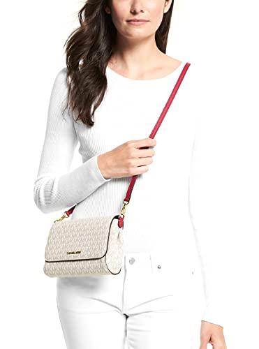 Michael Kors Medium Logo Convertible Crossbody Bag Purse Handbag (CHILI MULTI)