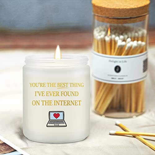 Volufia Valentines Gifts for Her - Gift for Women - Boyfriend Gifts from Girlfriend - Romantic Thanksgiving Christmas Birthday Gifts for Men Husband Friends Wife - Lavender Scented Candles