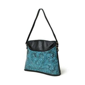 ADYAN Leather Handmade Shoulder Hobo Bags for women Western Hand-tooled Floral Carving Bag Purse