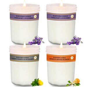 4 pack candles for home scented, aromatherapy candles gift for women, 30 oz 210 hour long lasting jar candles, soy wax candles set for birthday mother’s thanksgiving christmas day present