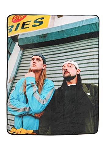 Fun Costumes 60 Inch x 48 Inch Jay and Silent Bob Throw Blanket Standard