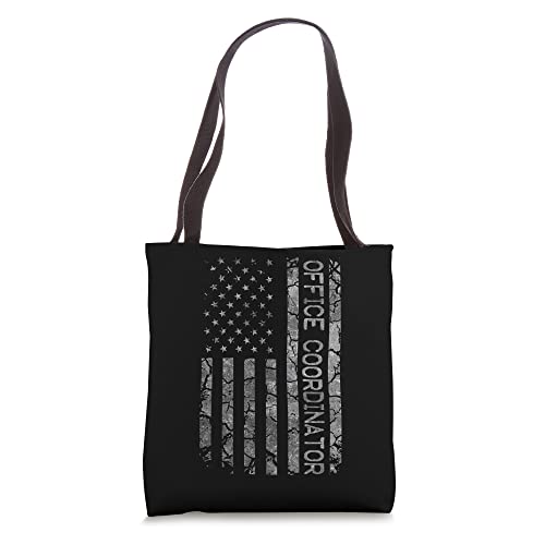 Funny Job Title Worker American Flag Office Coordinator Tote Bag