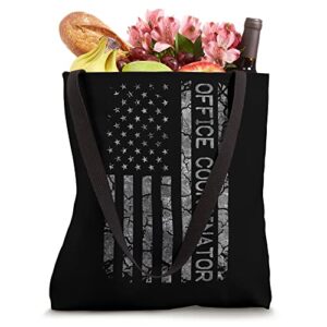 Funny Job Title Worker American Flag Office Coordinator Tote Bag