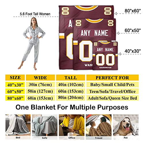 Football Team Blanket Washington Custom Any Name And Number For Fans, New Skin Kids, This Used To Be Washington