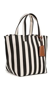 little liffner women’s stripe tote, black/white, one size