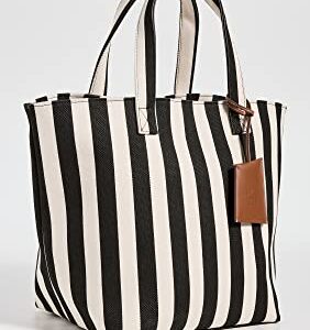 Little Liffner Women's Stripe Tote, Black/White, One Size