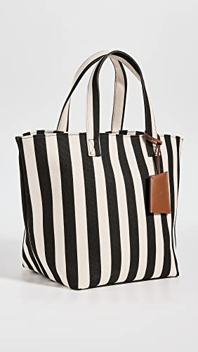 Little Liffner Women's Stripe Tote, Black/White, One Size