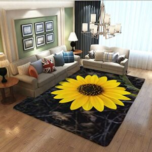 soferi sunflower rug children teen bedroom rug flower rug beautiful living room bathroom kitchen large area rug non-slip floor mat sunflower 16 “x24