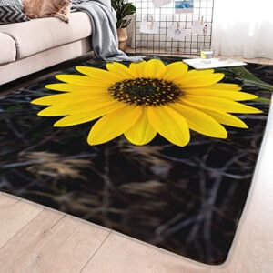 SOFERI Sunflower Rug Children Teen Bedroom Rug Flower Rug Beautiful Living Room Bathroom Kitchen Large Area Rug Non-Slip Floor Mat Sunflower 16 "x24