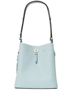 kate spade ny marti large leather bucket bag purse in blue glow