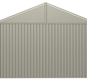 Arrow Shed Elite 12' x 14' Outdoor Lockable Gable Roof Steel Storage Shed Building, Cool Grey