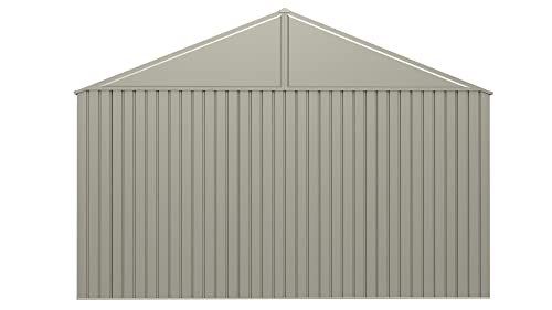 Arrow Shed Elite 12' x 14' Outdoor Lockable Gable Roof Steel Storage Shed Building, Cool Grey