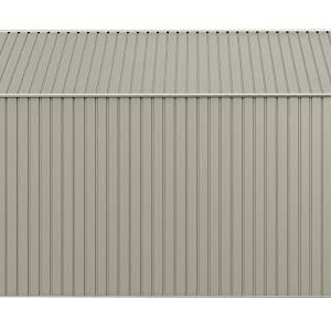 Arrow Shed Elite 12' x 14' Outdoor Lockable Gable Roof Steel Storage Shed Building, Cool Grey