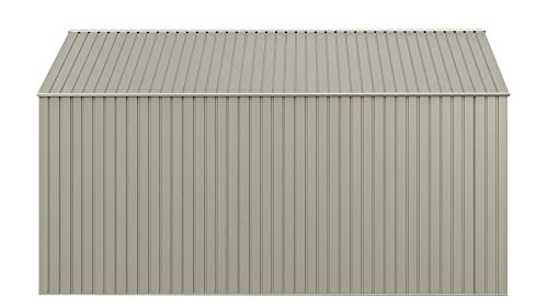 Arrow Shed Elite 12' x 14' Outdoor Lockable Gable Roof Steel Storage Shed Building, Cool Grey