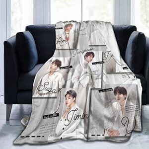 kujou sara 21 cartoon blanket bt throw air conditioning j-hope jimin blankets sofa army blankets flannel blankets quilt blankets for living room bedroom 50″x60″