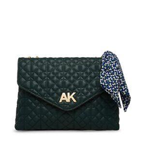 anne klein womens anne klein quilted flap shoulder bag, evergreen, one size us