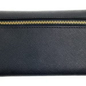 Michael Kors Women's Jet Set Travel Large Trifold Wallet (Black/Gold)