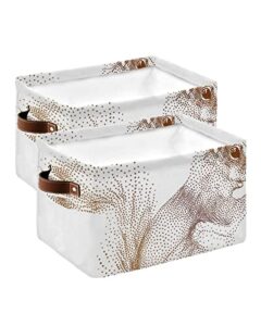 storage bins squirrel hold pinecone storage box foldable storage basket for shelves storage cubes bin for organizing closet nursery toy organizers with handles