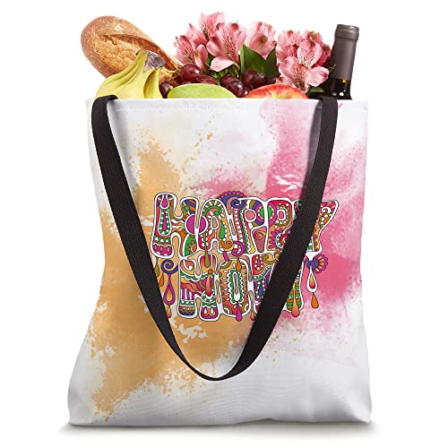 Celebrate the Festival of Colors with Our Happy Holi Shirt Tote Bag