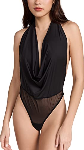 Bluebella Women's Ocean Soft Thong Bodysuit, Black, S