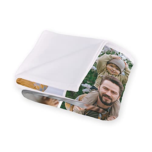 FrameStory Custom Blanket Photos and Text, Fully Customizable with Your Pictures and Message, Soft Smooth Fleece Throw, 60" x 80"