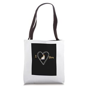 tote bag. i heart (cat) you! tote bag