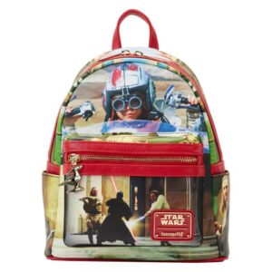 loungefly star wars the phantom menace final frames double strap shoulder bag