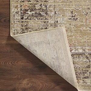 Magnolia Home by Joanna Gaines x Loloi Millie Collection MIE-03 Gold / Charcoal 2'-3" x 3'-10" Accent Rug