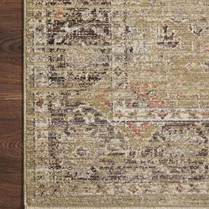 Magnolia Home by Joanna Gaines x Loloi Millie Collection MIE-03 Gold / Charcoal 2'-3" x 3'-10" Accent Rug