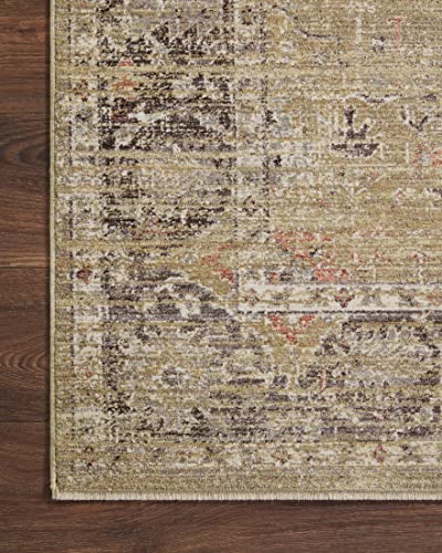 Magnolia Home by Joanna Gaines x Loloi Millie Collection MIE-03 Gold / Charcoal 2'-3" x 3'-10" Accent Rug