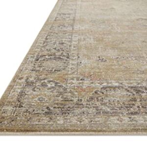 Magnolia Home by Joanna Gaines x Loloi Millie Collection MIE-03 Gold / Charcoal 2'-3" x 3'-10" Accent Rug