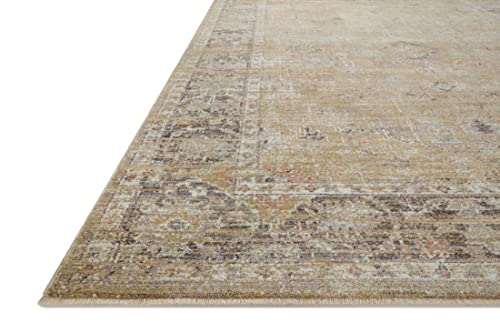 Magnolia Home by Joanna Gaines x Loloi Millie Collection MIE-03 Gold / Charcoal 2'-3" x 3'-10" Accent Rug