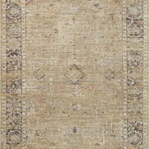 Magnolia Home by Joanna Gaines x Loloi Millie Collection MIE-03 Gold / Charcoal 2'-3" x 3'-10" Accent Rug