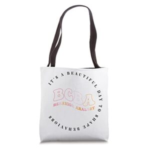 behavior analyst bcba ,behavior therapist, aba therapist rbt tote bag