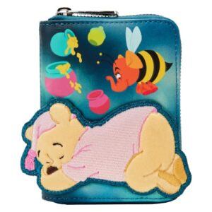 loungefly winnie the pooh heffa-dream glow zip around wallet