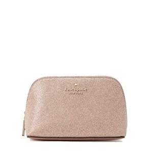 Kate Spade Joeley Tinsel Glitter Travel Dome Cosmetic Case, Rose Gold