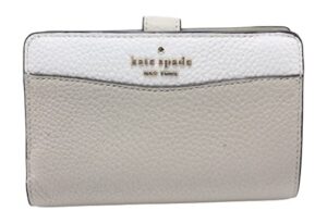 kate spade new york leila medium compact bifold wallet leather light sand