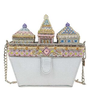 Mary Frances Castles in The Air Crossbody Handbag, Silver