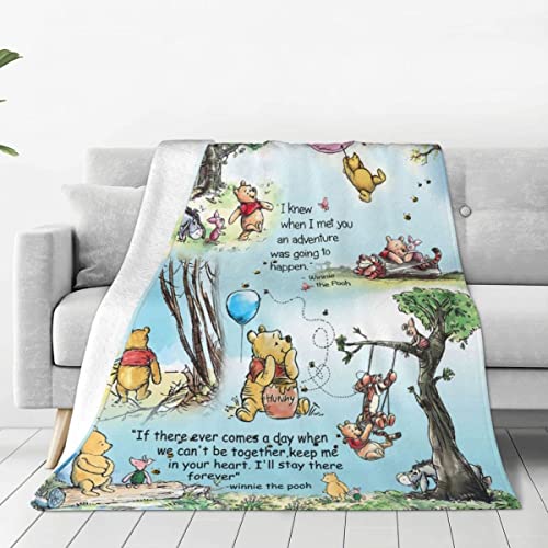 Cartoon Blanket Flannel Fleece Throw Blankets Super Soft Cozy Warm Plush Bedding for Sofa Living Room Bedroom (Color 2, 50X40Inch)